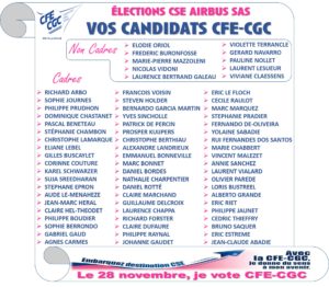 Election CSE Airbus SAS du 28 novembre – My CFE-CGC Airbus